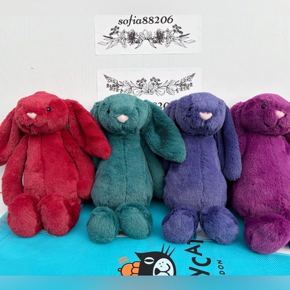 Jellycat | Toys | Authentic Jellycat Bunny 225 Complete Set Teal ...